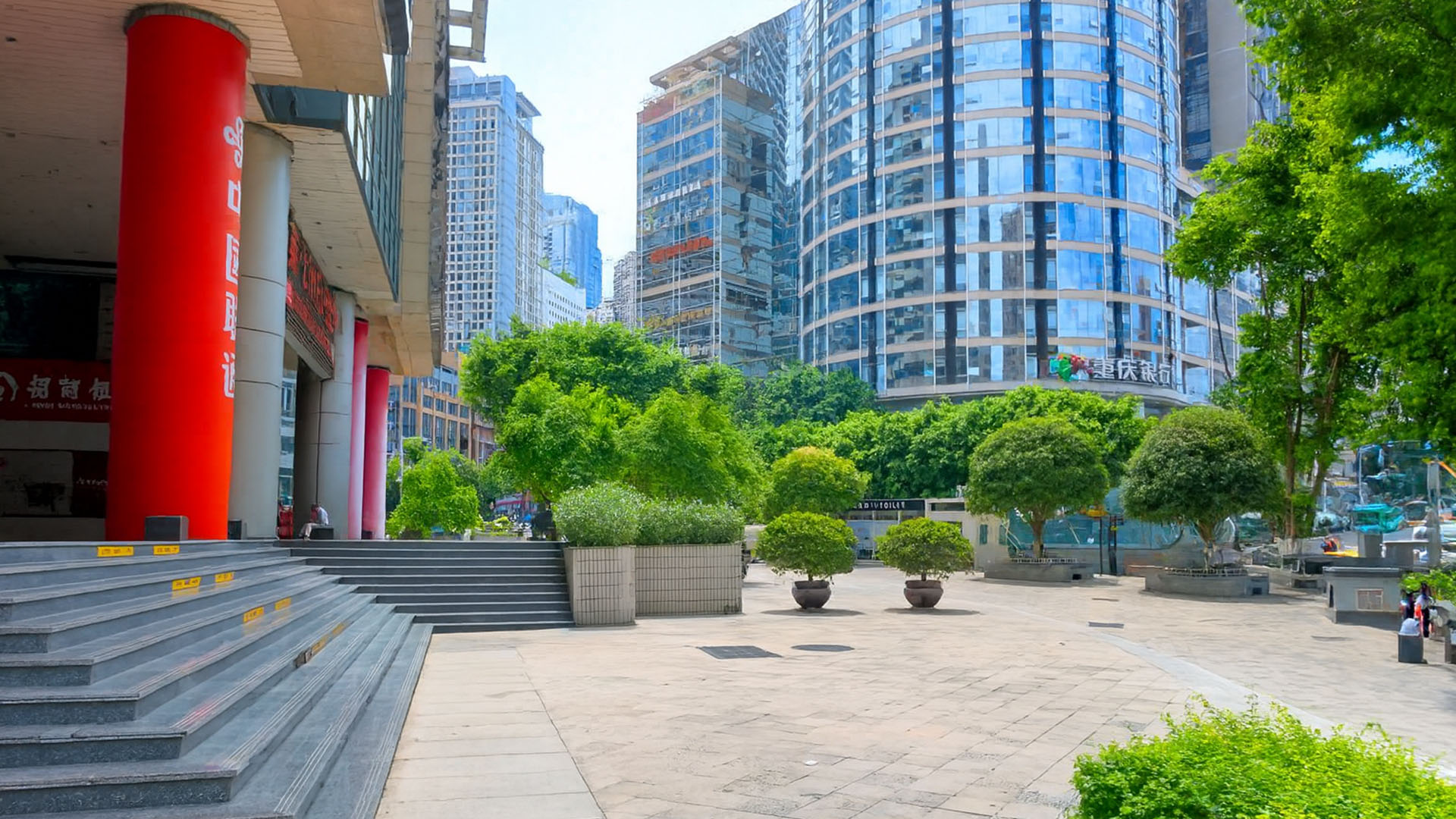 Walking in Vertical City Zones – China 4K