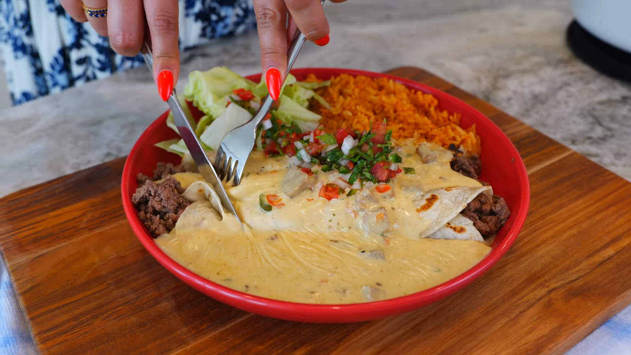 How to Make Burrito con Queso and Mexican Rice in Minutes