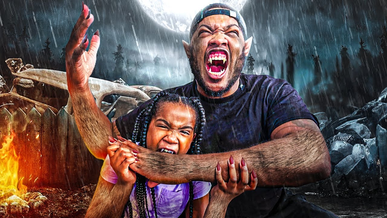 Girls Battle Evil Dad in Werewolf Transformation