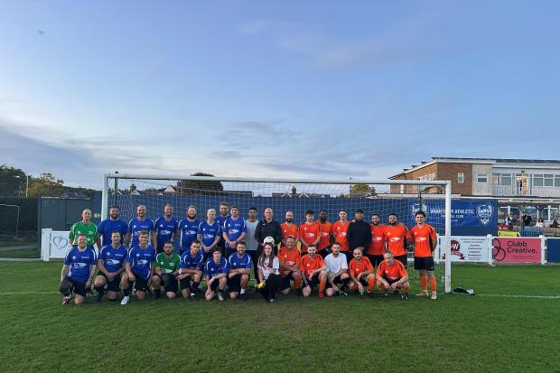 Colchester power team joins charity football match for Prostate Cancer UK