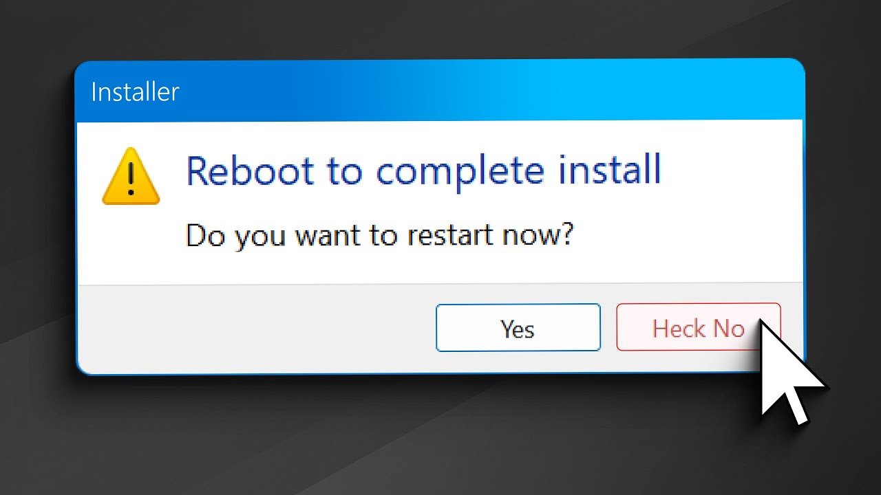 Reboot or Not? The Truth Behind Install Prompts
