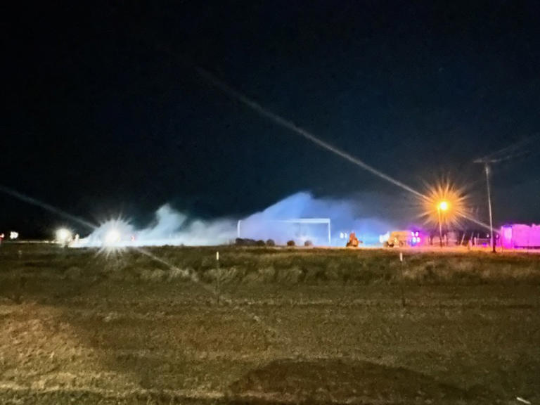 Hay fire burns all night in south Abilene, causing haze across Wylie area