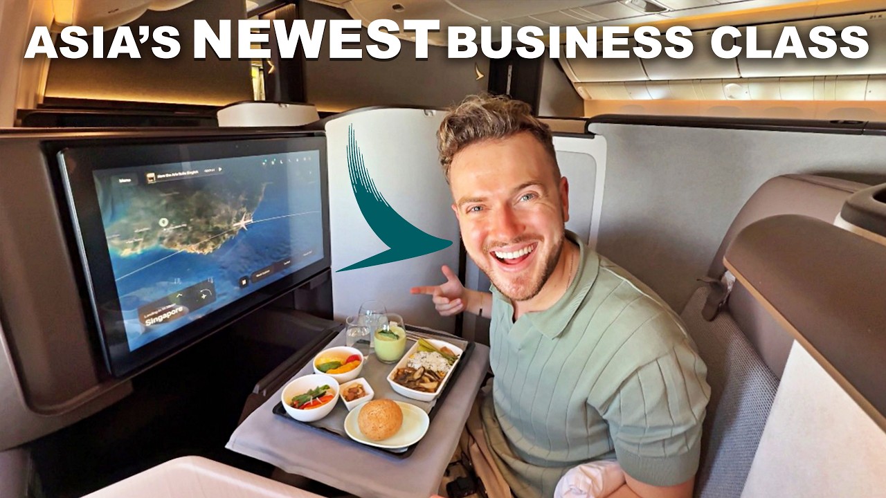Cathay Pacific brand new business class (this is so good)
