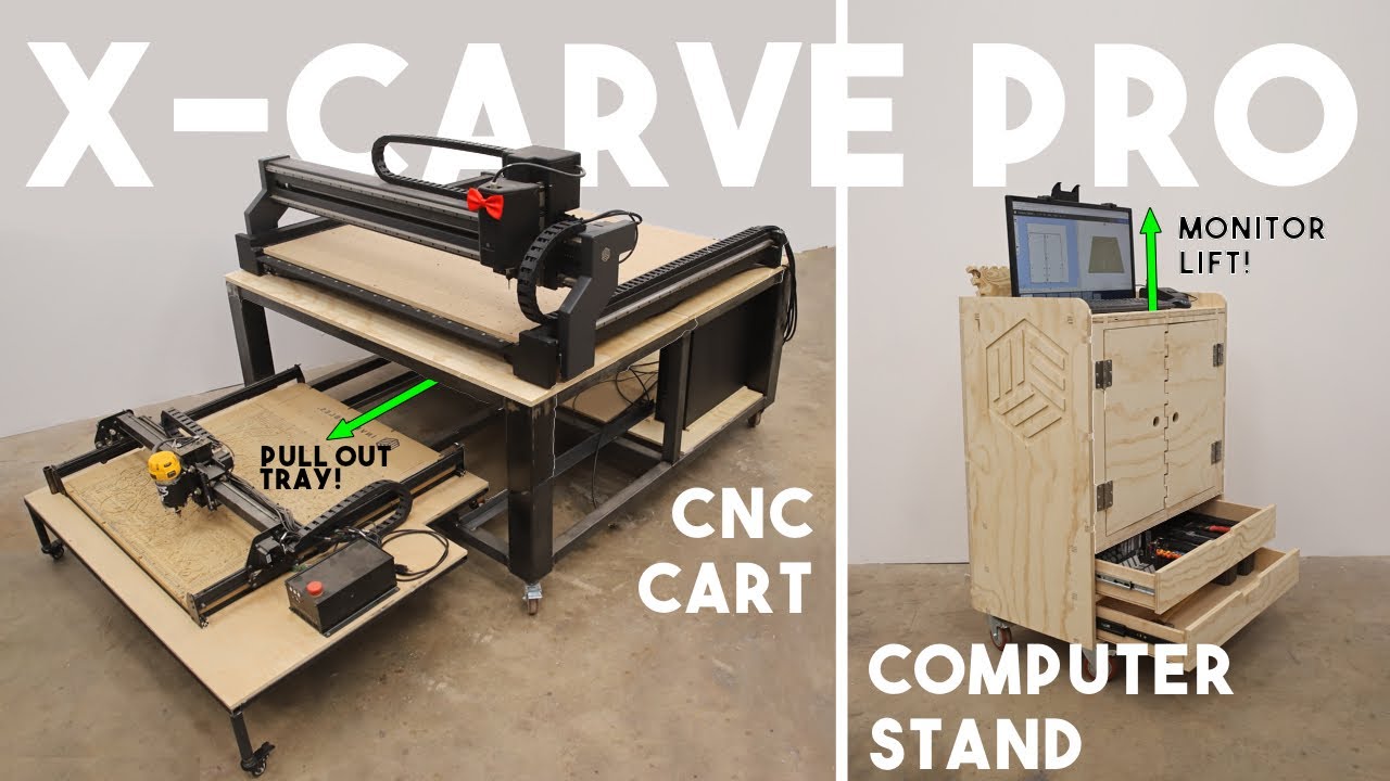 Building a CNC cart & computer cabinet for my X-CARVE PRO | Free plans