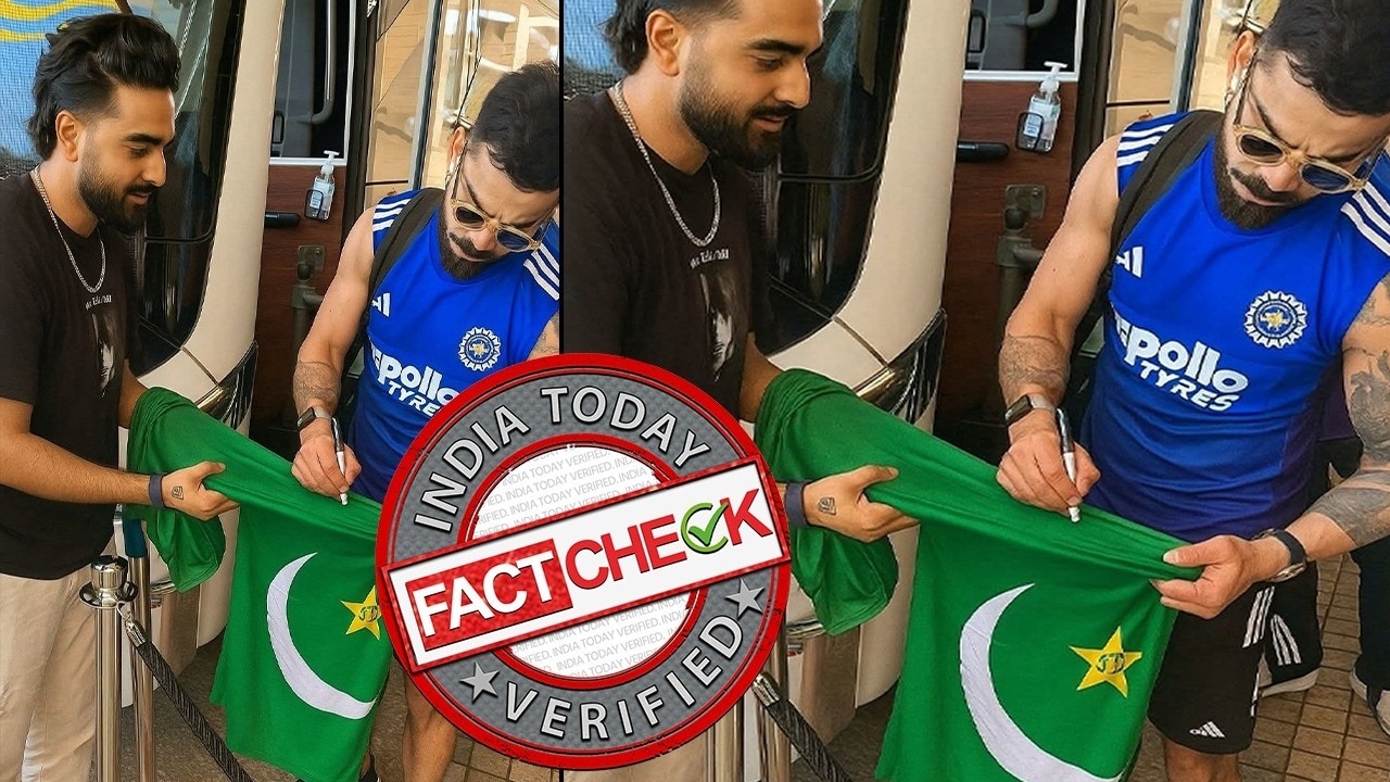 Fact Check: Kohli DID NOT sign a Pak flag - it was an RCB jersey!
