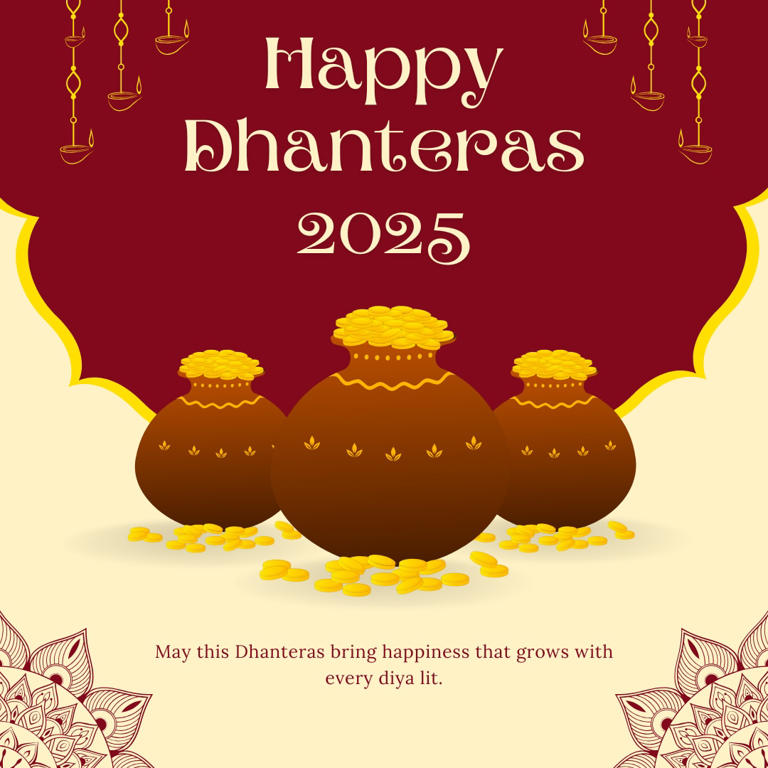 Happy Dhanteras 2025 : Top 130 wishes, messages, images, WhatsApp and ...