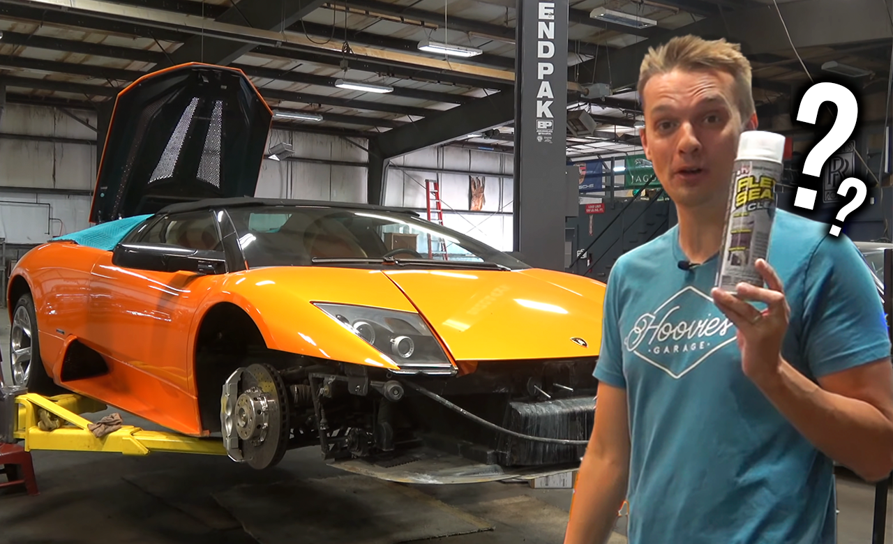 Can Flex Seal fix a cracked Lamborghini Murcielago transmission?