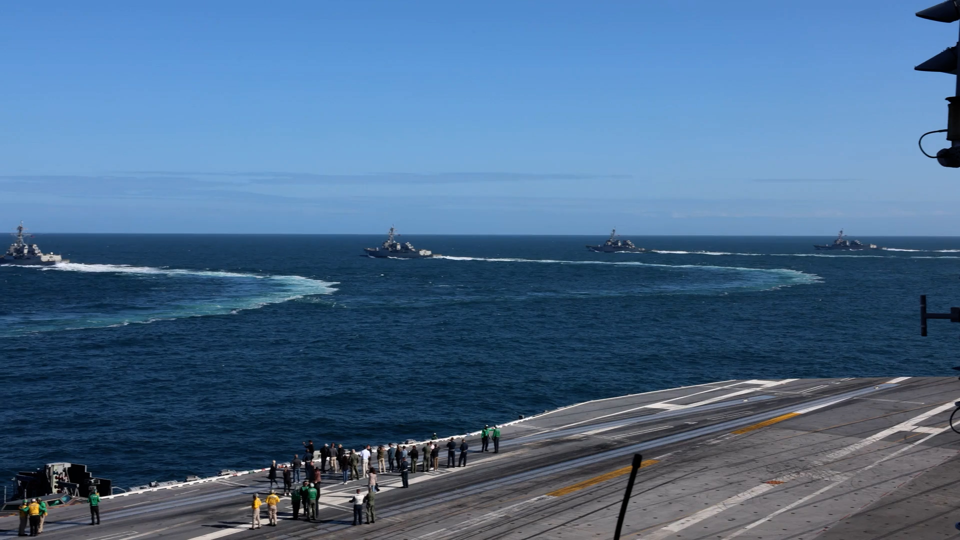 Ship Formation during Titans of the Sea Presidential Rehearsal