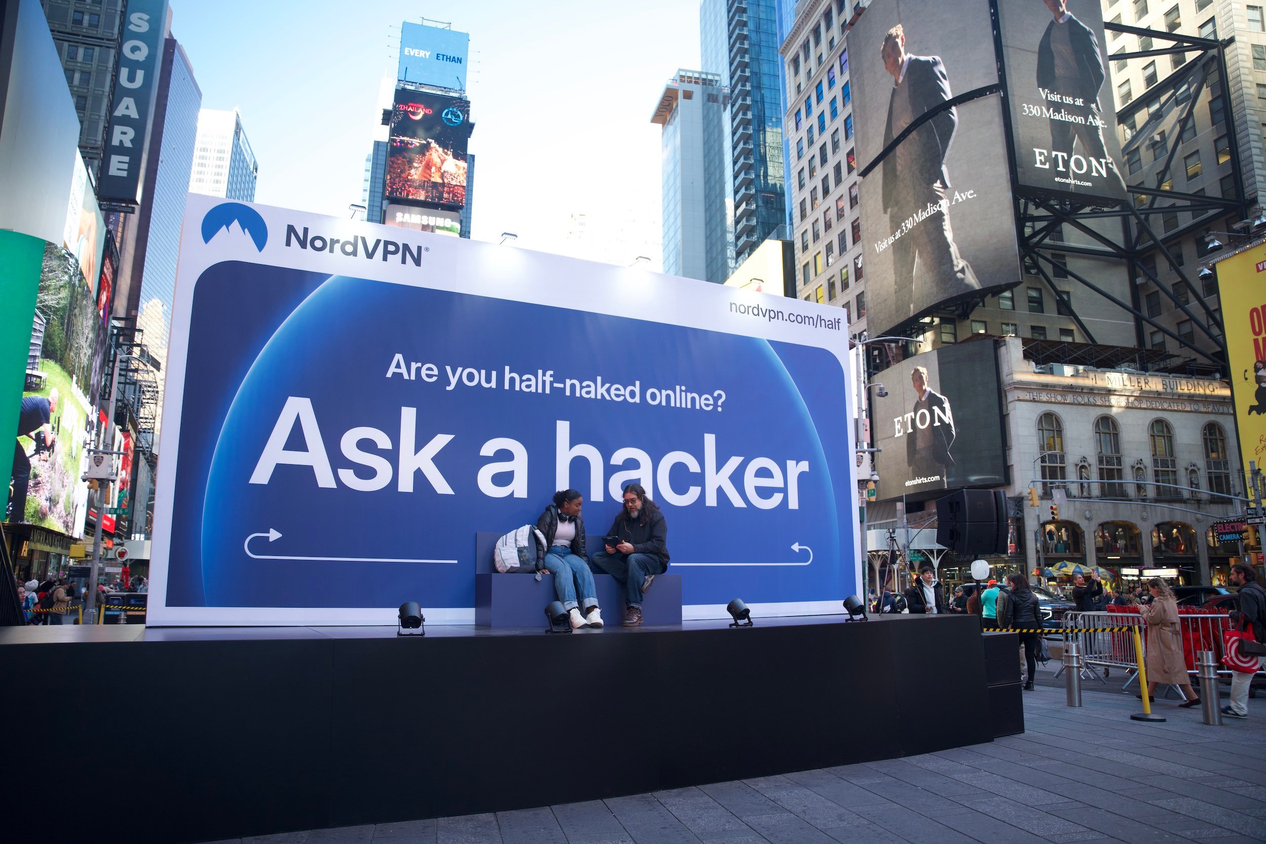 Hackers reveal strangers’ passwords on Times Square billboard