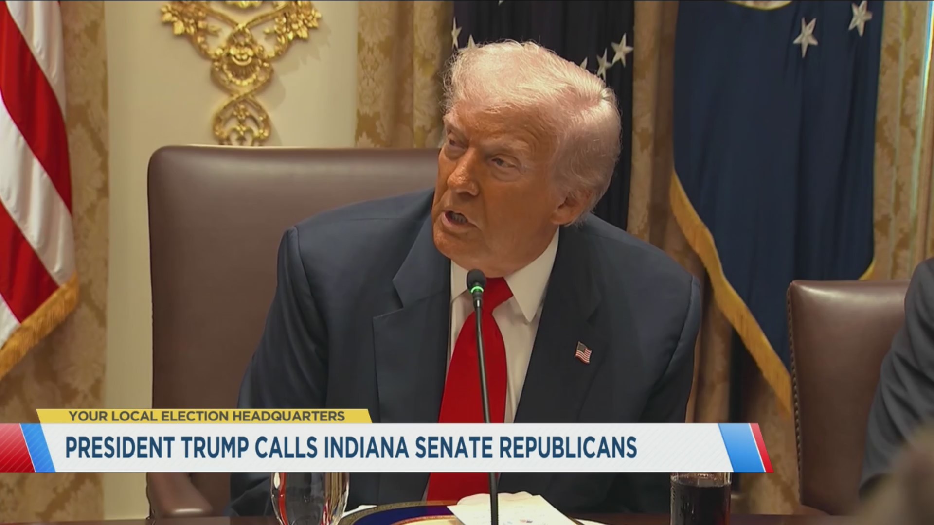 President Donald Trump joins Indiana Republicans call on redistricting