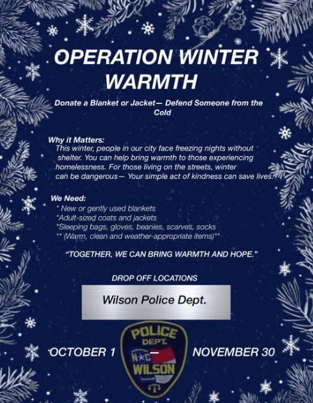Wilson Police Department launches winter essentials drive