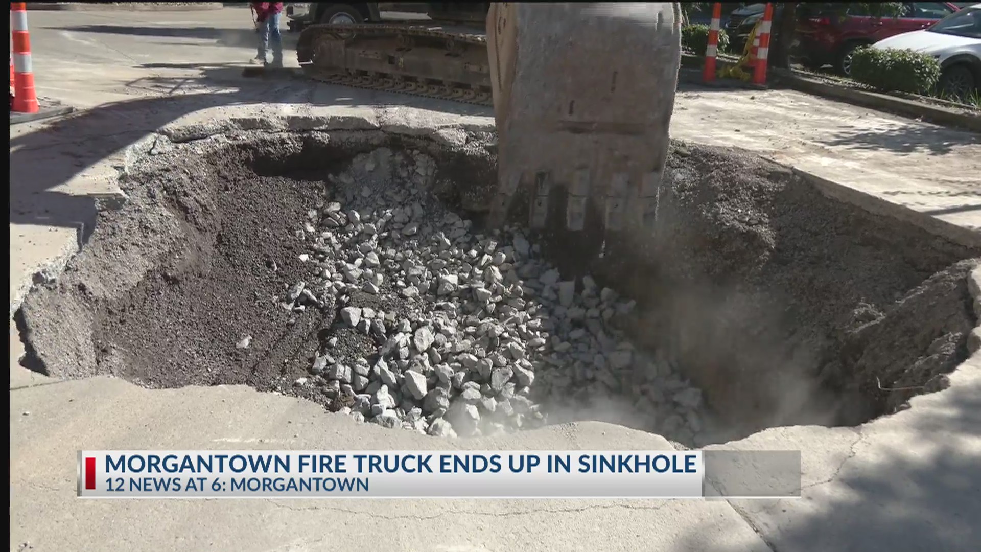 Morgantown fire truck being evaluated for damage after getting stuck in ...