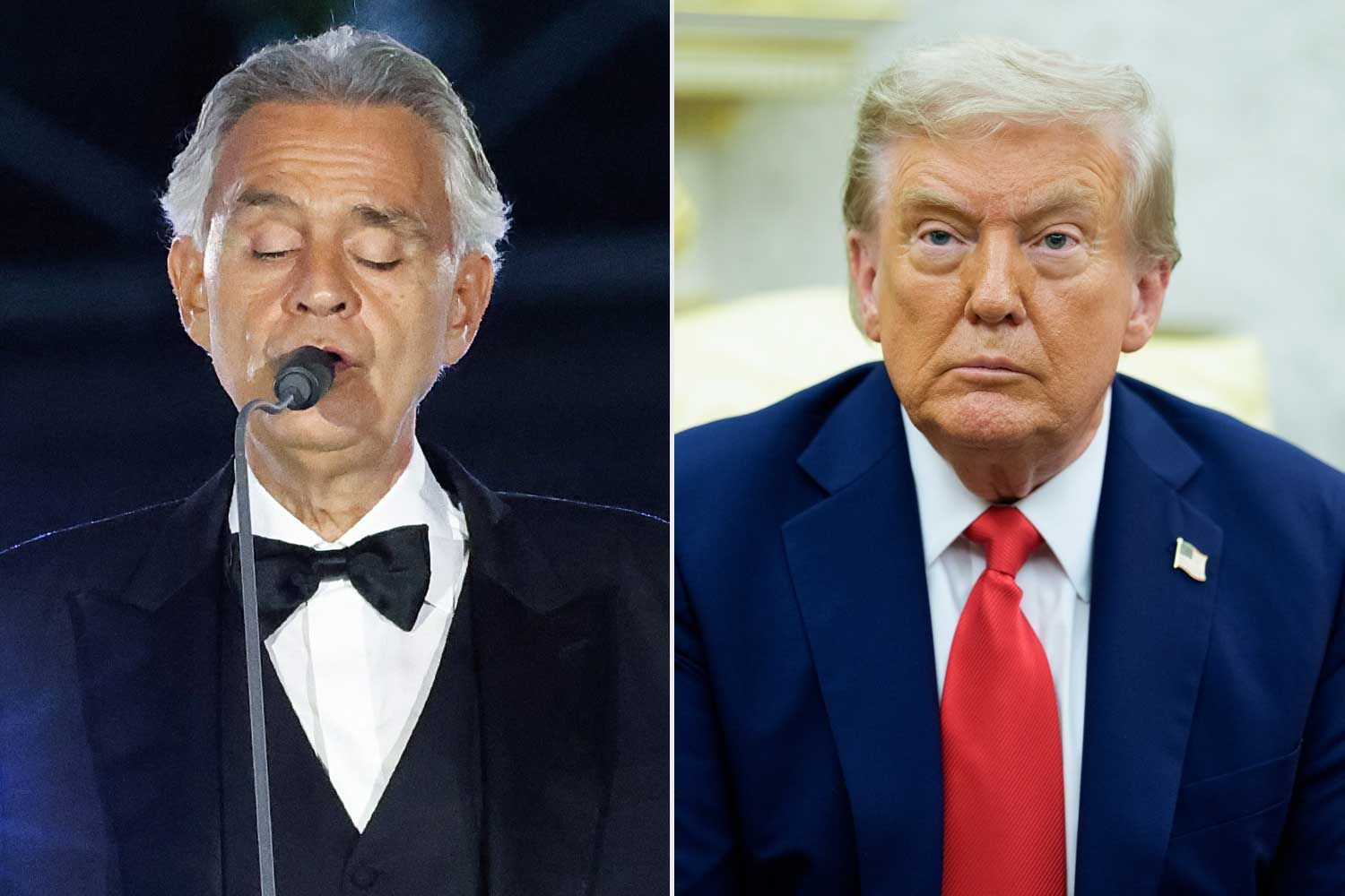 Andrea Bocelli stumbles in impromptu Oval Office performance for Trump ...