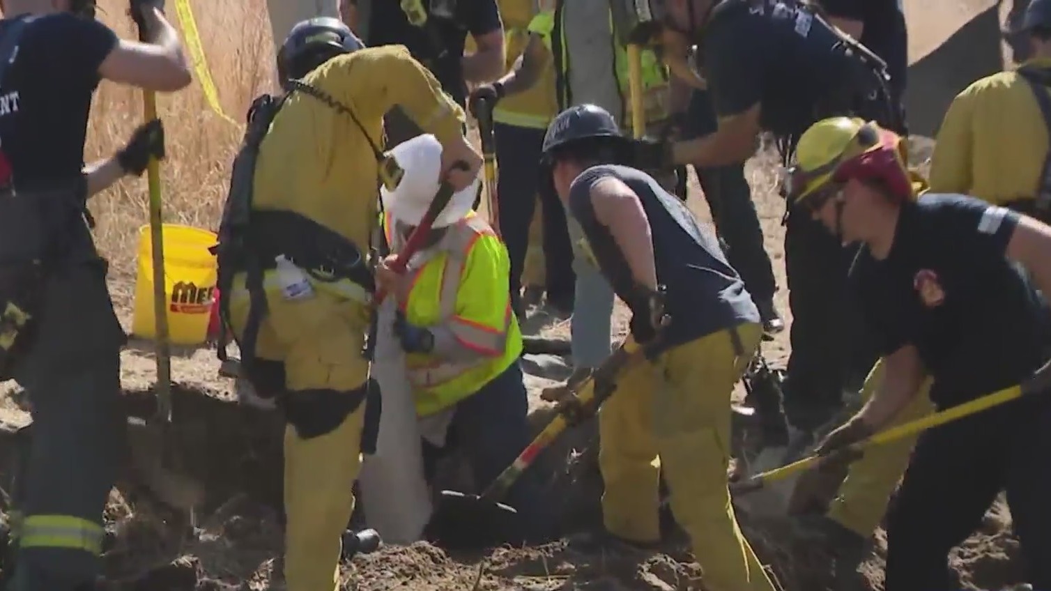 Dozens of agencies assist in clearing underground encampment collapse