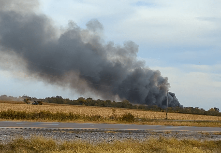 Fire that destroyed 11 trailers may have started from ‘human activity ...