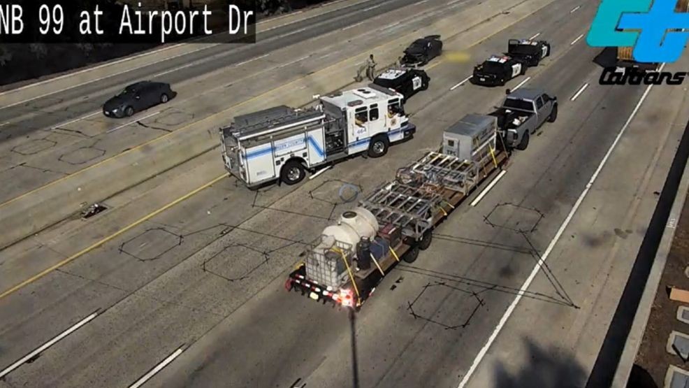 Driver dies after car crashes into guardrail and center divider on Highway 99