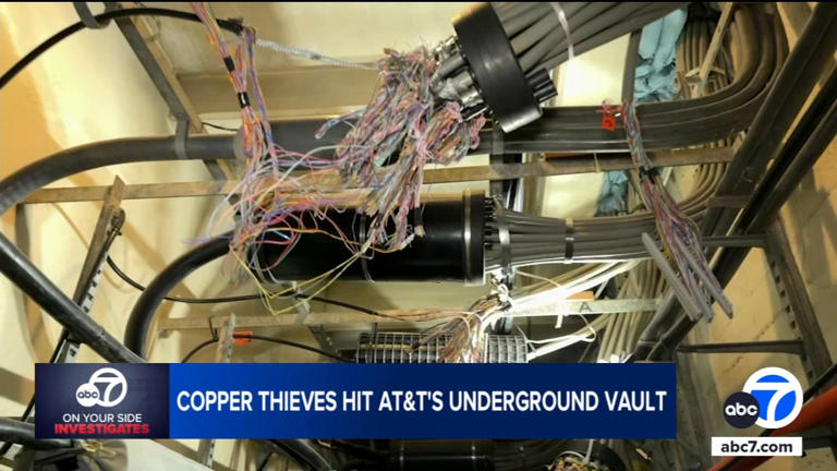 Cable copper thieves hit AT&T underground vault in South Los Angeles