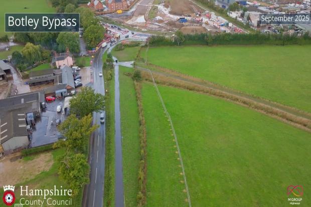Disruption warning for two junctions during Botley Bypass construction