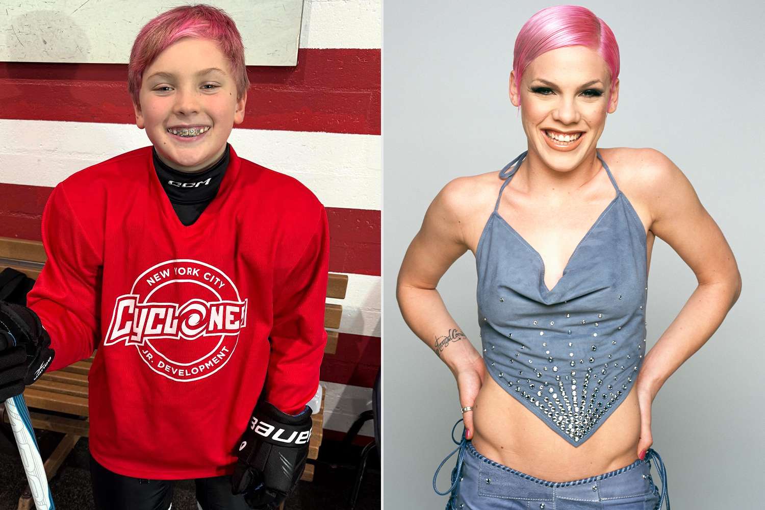 Pink's Son Jameson, 8, Debuts Pink Hair Just Like His Rockstar Mom in ...