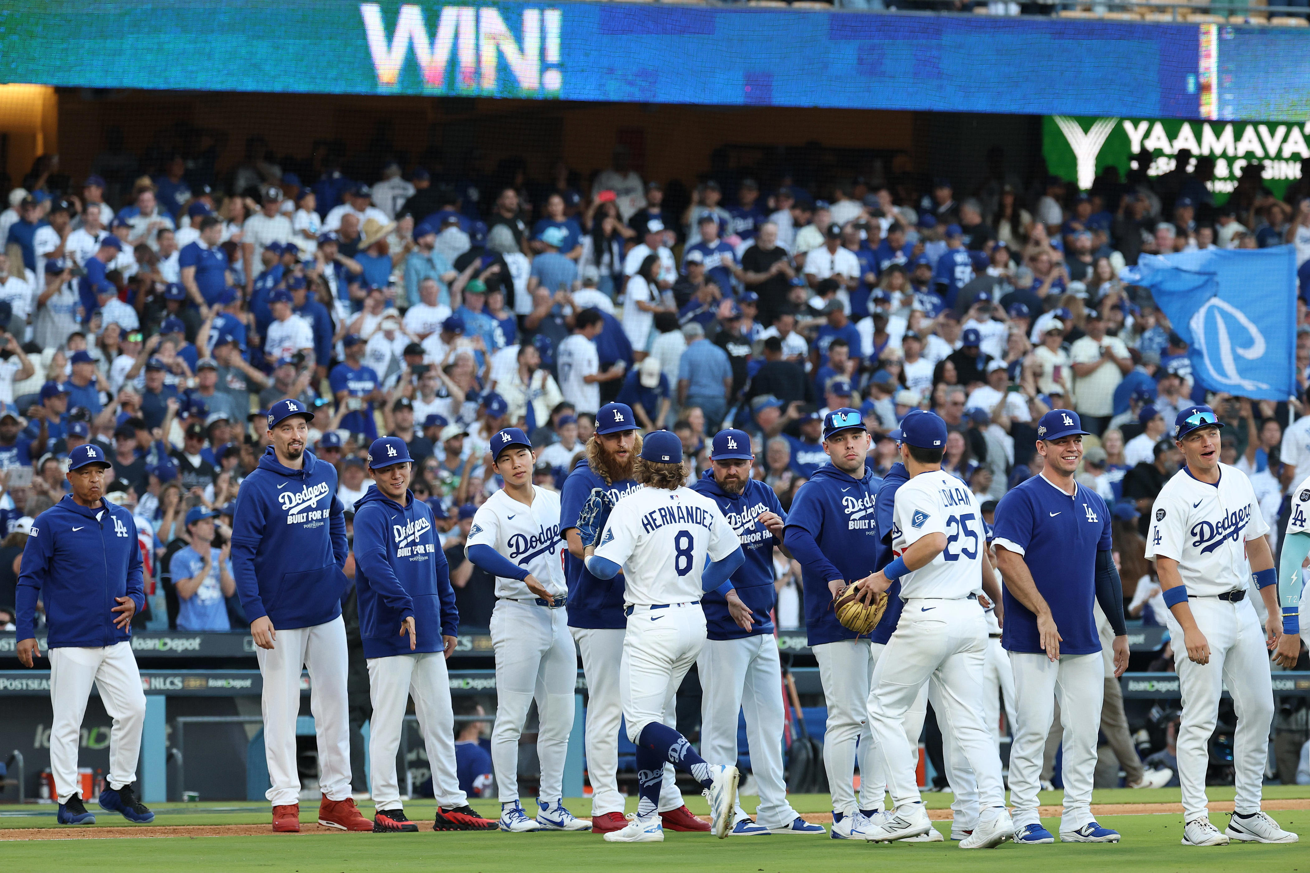 Dodgers to seek complete sweep of Brewers, head to World Series