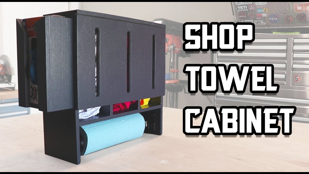 DIY shop towel cabinet build // shop organization