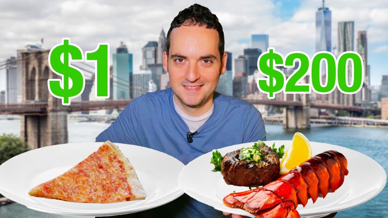 NYC's cheapest food vs. most expensive food ($1 vs $200)!