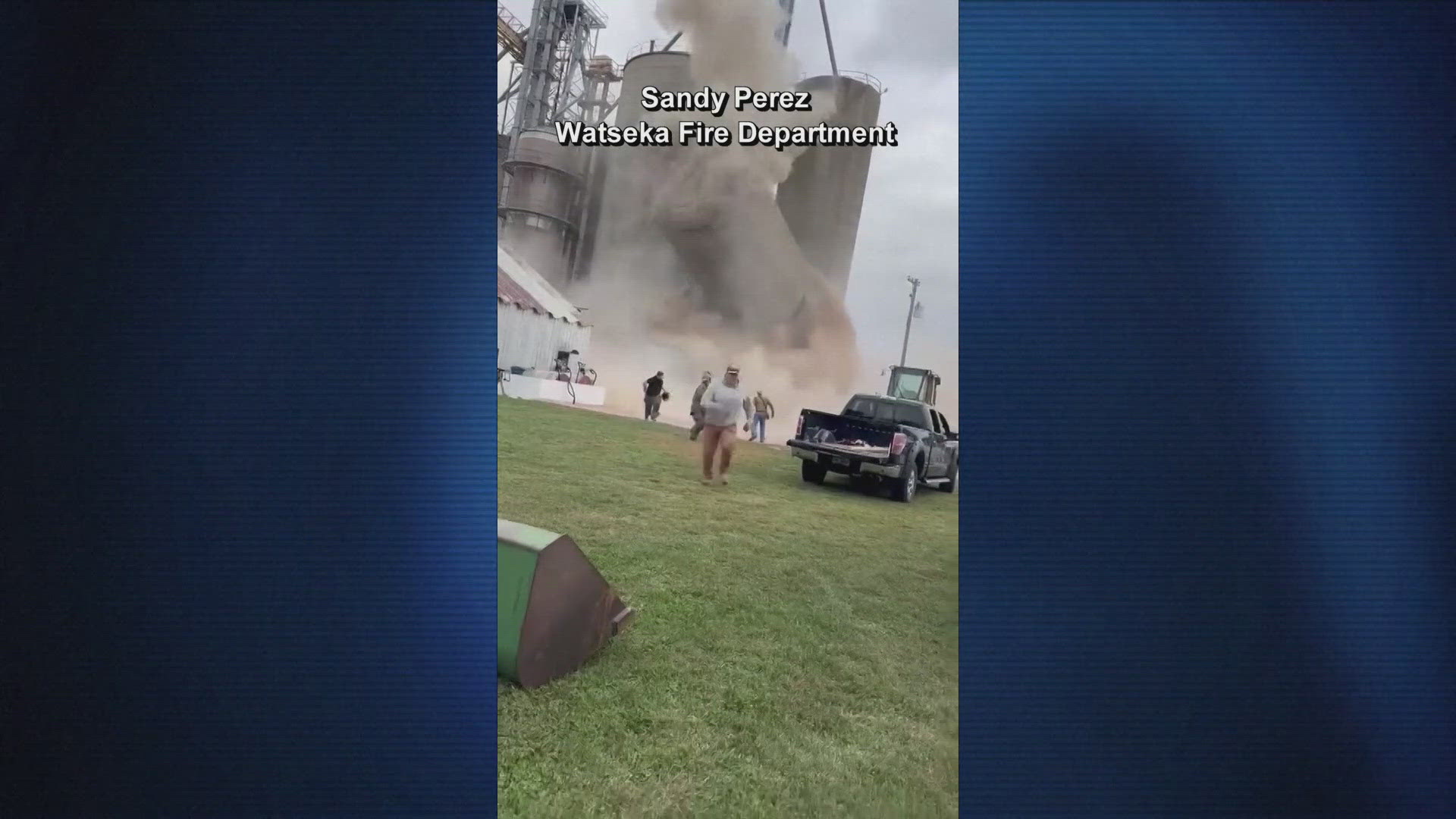 Video captured collapse of concrete grain bin in rural Illinois