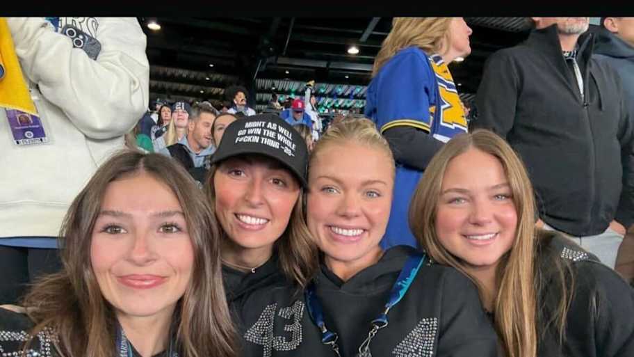 Cal Raleigh’s gf Hannah flexes Mariners WAGs matching fits in Game 5 ...