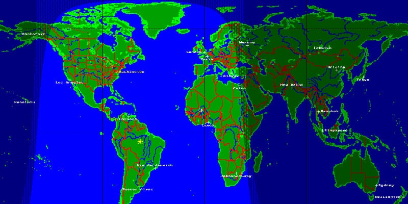 GeoClock en tiempo real: mapa día/noche y zonas horarias, con guía práctica