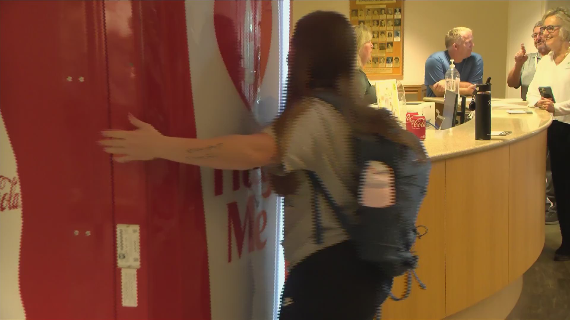 'Hug Me' Coca Cola Machine at Dordt University