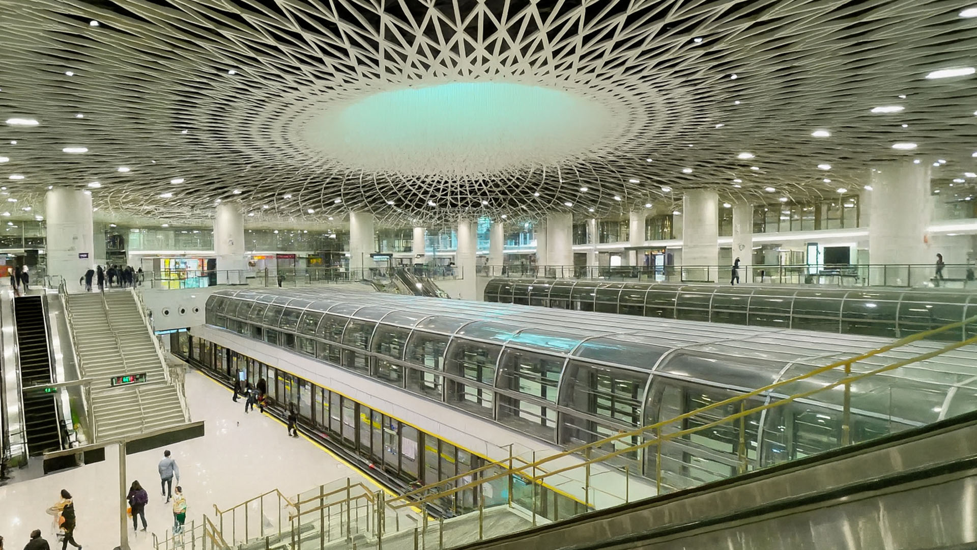 Walking in Mega Subway Station – China 4K