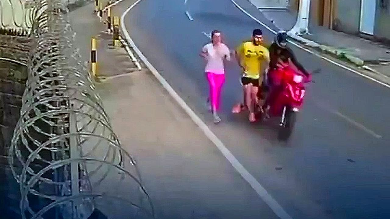 Hit and run: Motorcyclist hits jogger and flees in Brazil