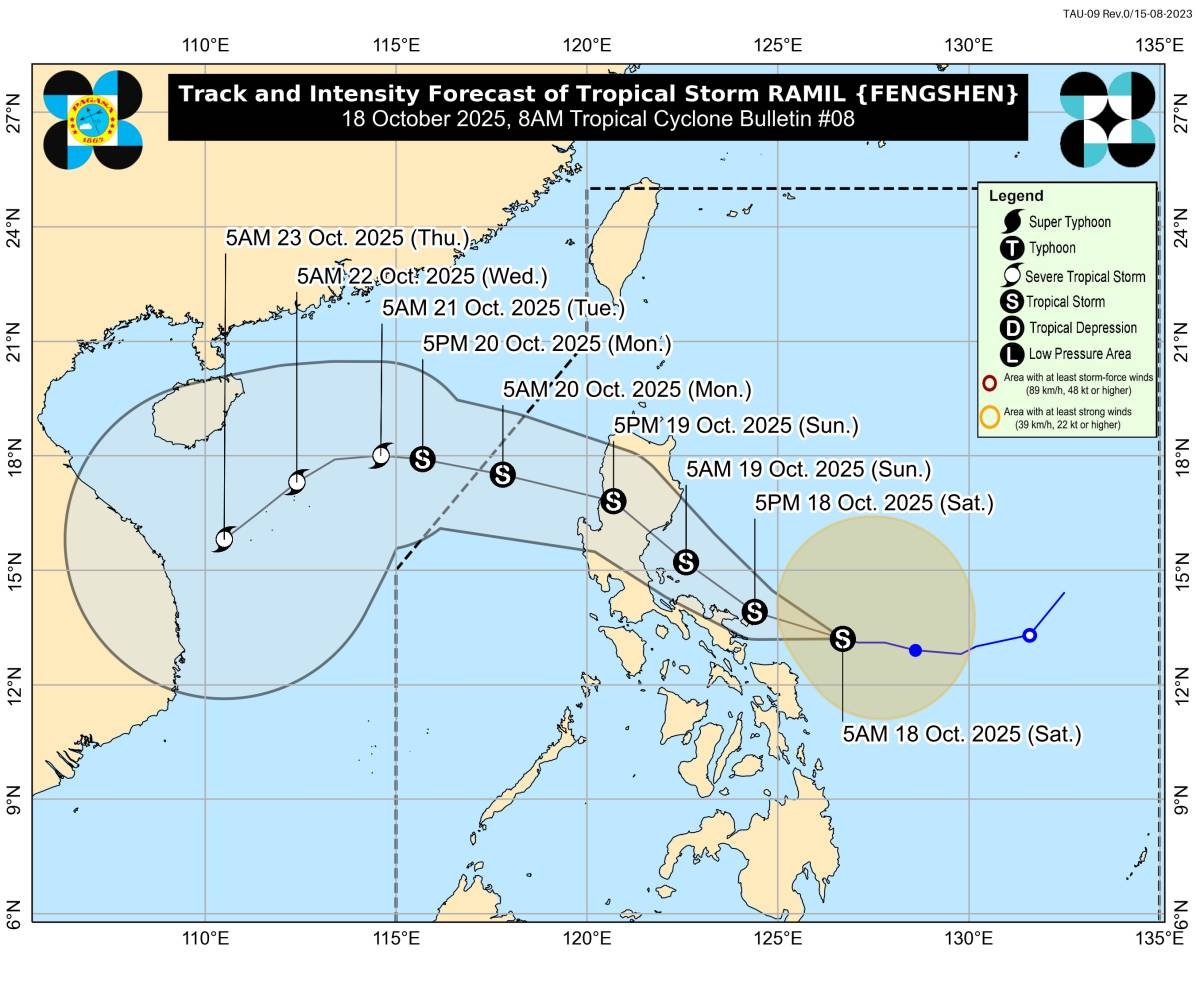 Signal No. 2 up in parts of Bicol, 28 areas under Signal No. 1 as ...