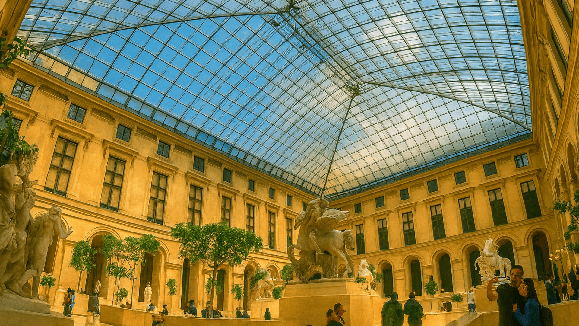 Louvre Museum Walk in Paris