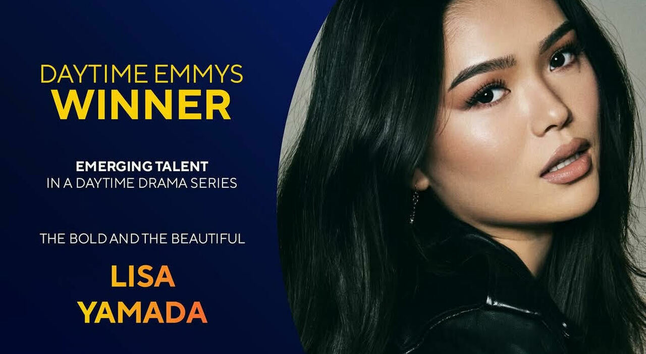 Grande festa nel cast di Beautiful: Lisa Yamada (Luna) ha vinto l' Emmy ...