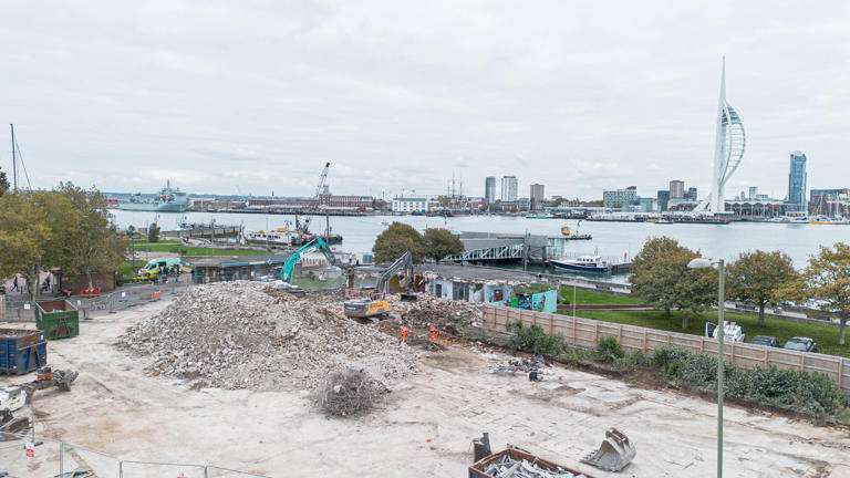 Old Gosport bus station looks unrecognisable as demolition work ploughs on