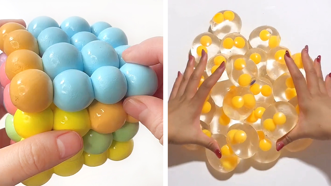 Slime con bolitas pastel y sonidos ASMR