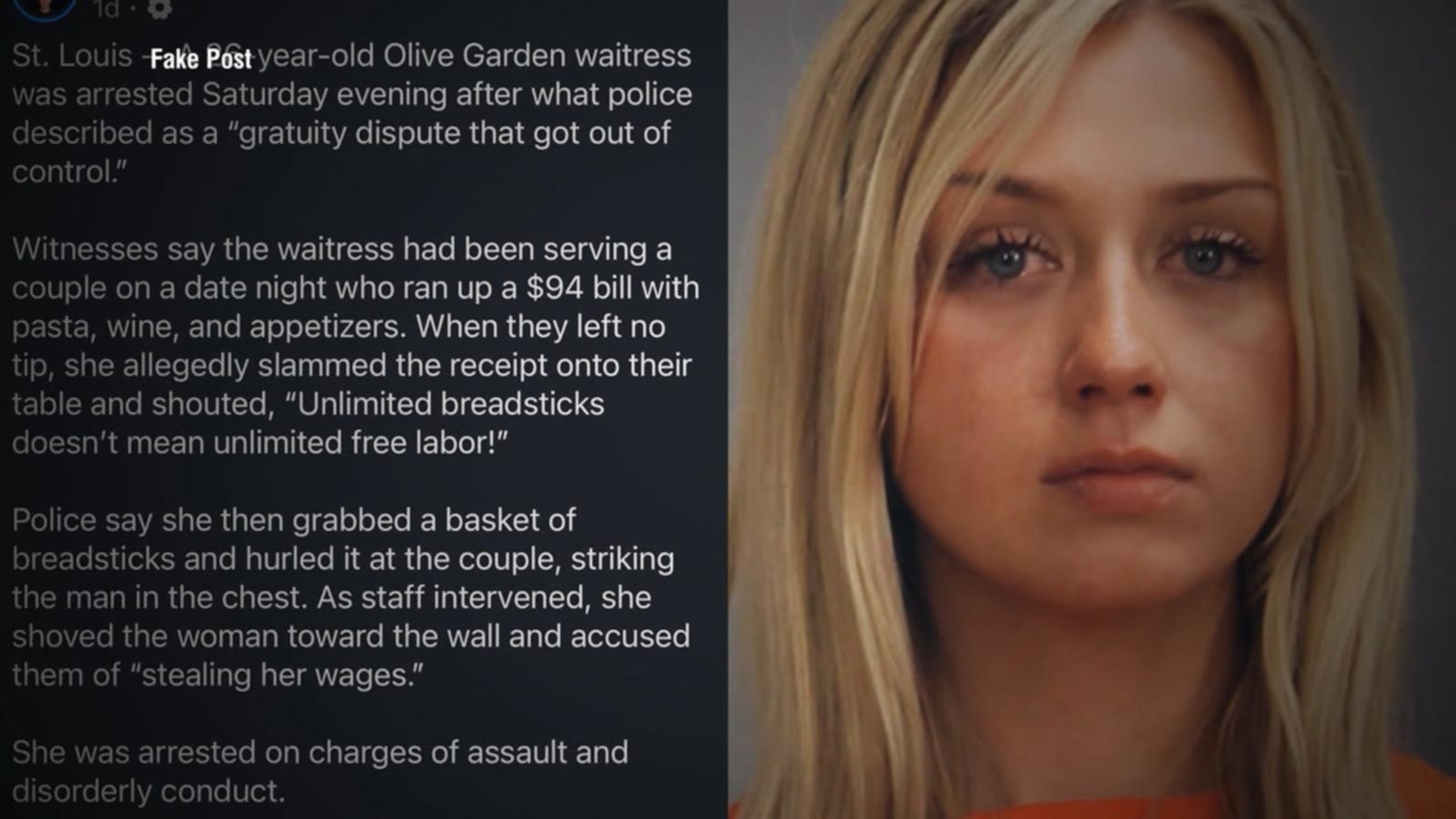 College student speaks out after mugshot went viral in fake post