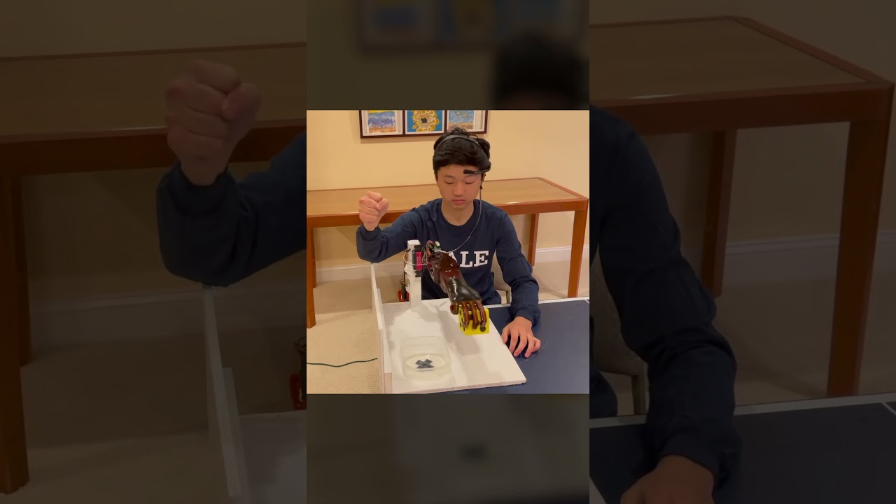 A 17-year-old creator builds a mind-controlled prosthetic arm