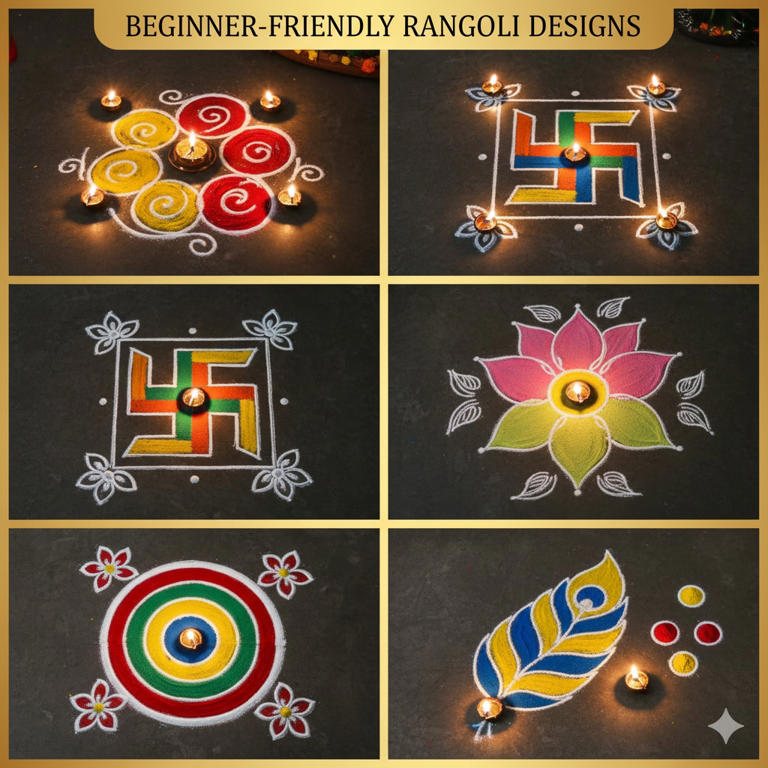 Diwali 2025 rangoli: Beautiful designs for beginners and pros using ...