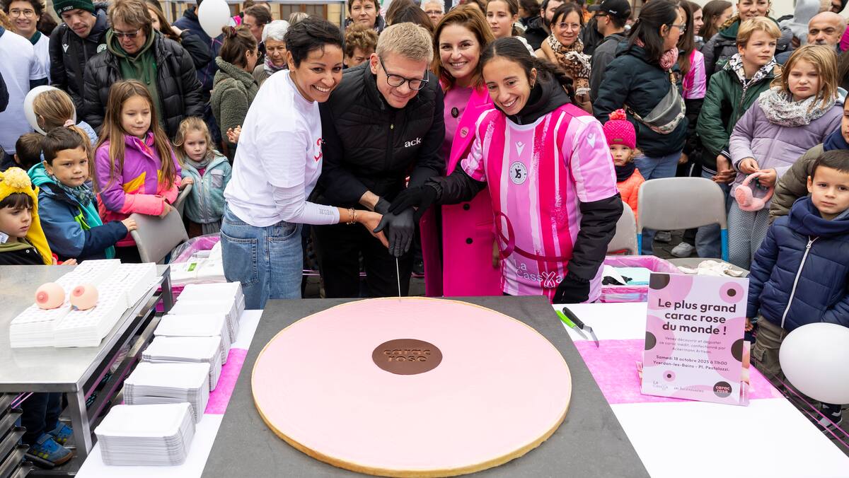 80 cm de diamètre: Un carac rose géant dévoilé et dévoré à Yverdon-les ...