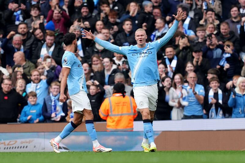 23 goals in 13 games for Erling Haaland as Man City go top