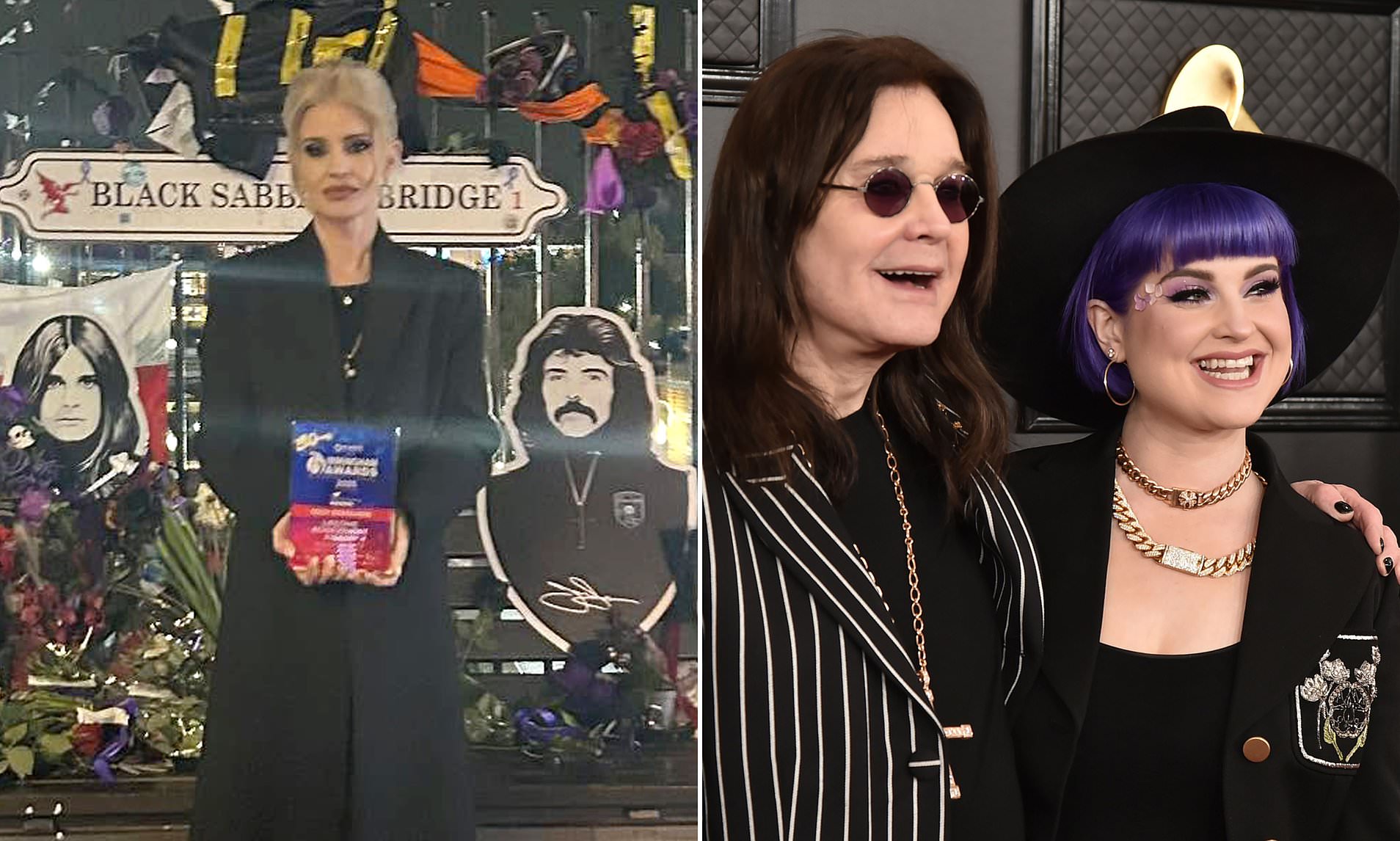 Kelly Osbourne cuts a heartbreaking figure as she clutches Ozzy's ...