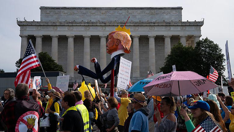 Huge crowds gather in cities across United States for 'No Kings ...