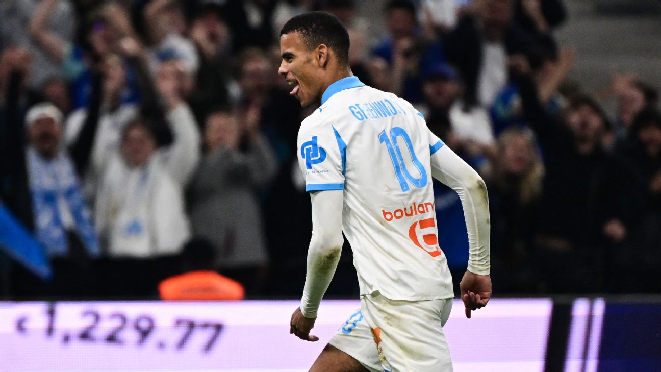 Mason Greenwood scores 4 as Ligue 1 leaders Marseille hit 6