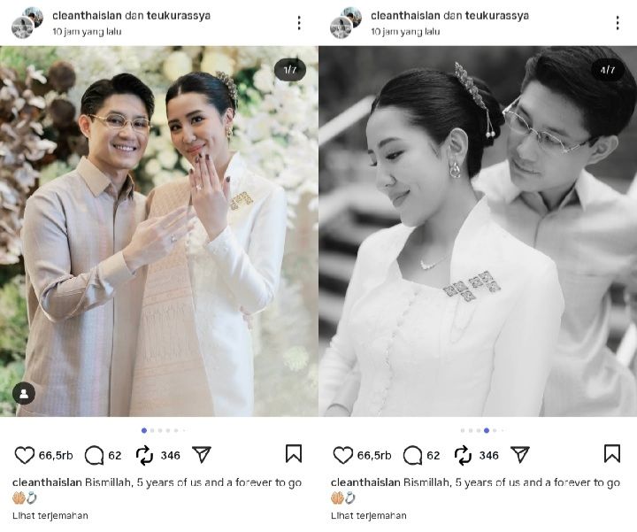 Selamat! Teuku Rassya Resmi Tunangan dengan sang Kekasih, Tamara Bleszynski Tak Kuasa Tahan Tangis