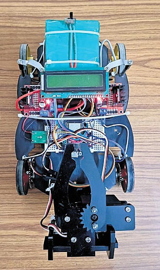 Three engineering students develop smart rescue rover