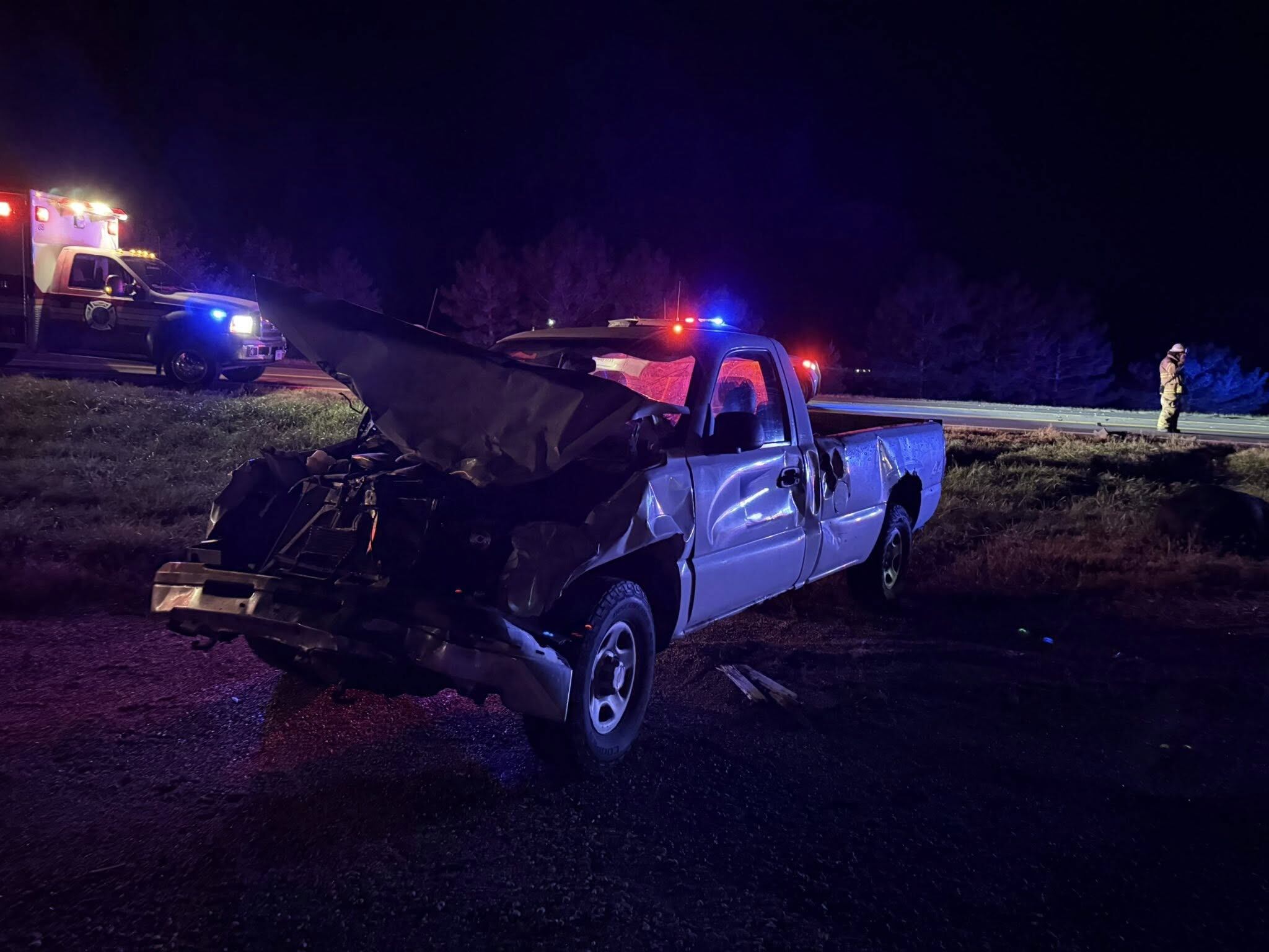 Four cows dead after two-vehicle crash near Phillips