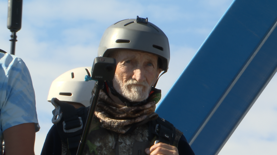 78-year-old Vietnam Vet completes Bridge Day jump in style