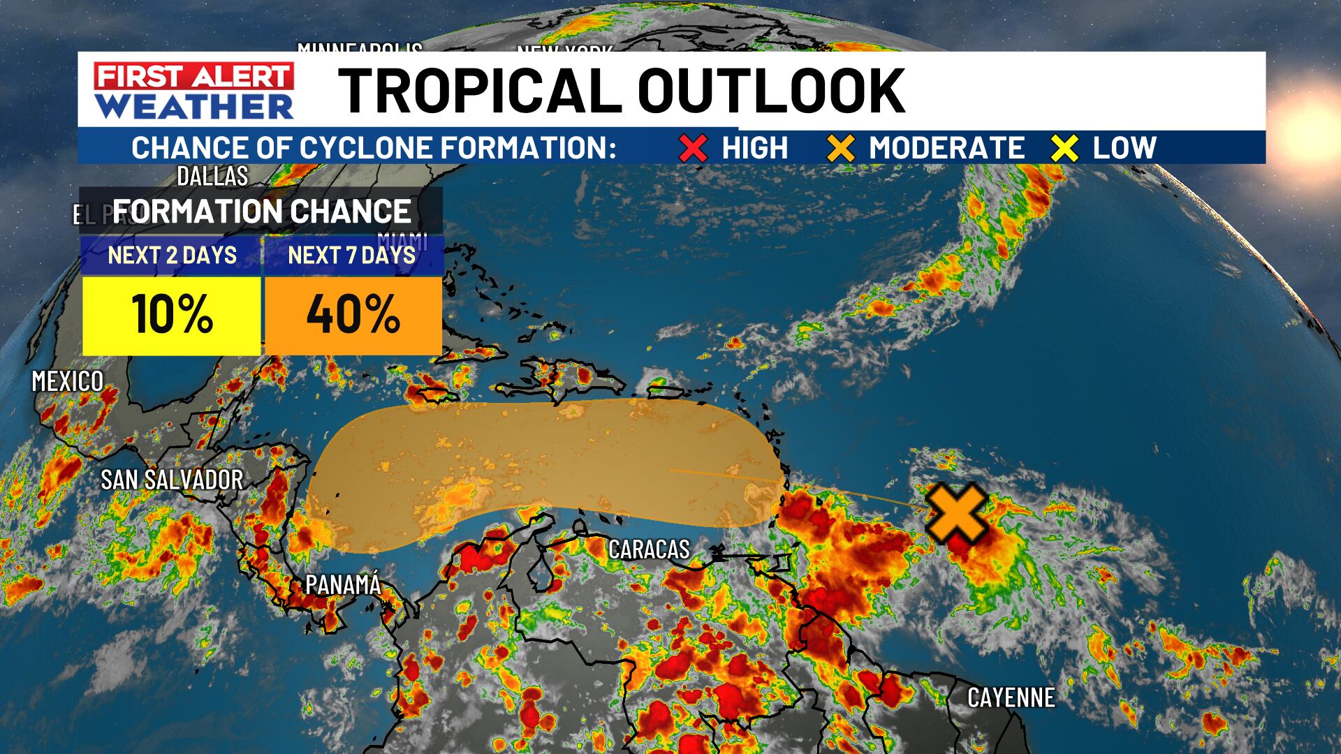 FIRST ALERT: Watching potential for tropical development over the Caribbean